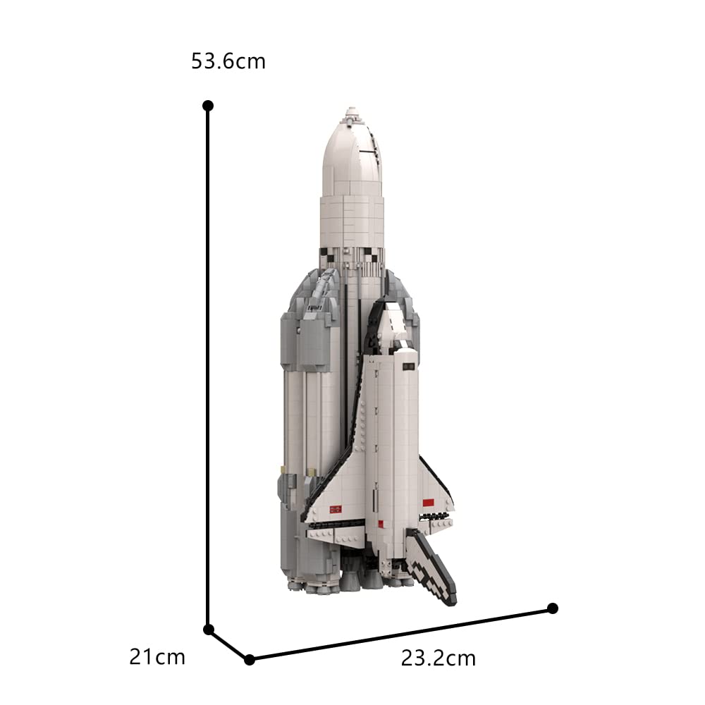 3,844 PCS Space Launch System Energia Buran Rocket Building Kit, Super Heavy Launch Vehicle Energia Building Toy Set, Buran Space Shuttle Energia Model Building Block, Science Rocket for Space Lovers
