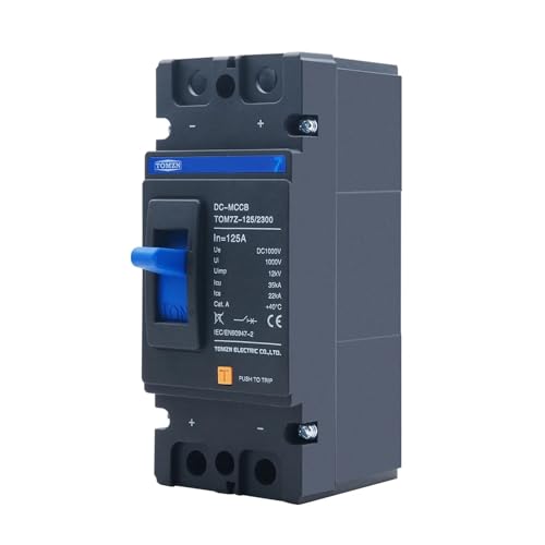 2P DC MCCB TOM7Z 1000V DC Solar Molded Case Circuit Breaker MCCB Overload Protection Switch Protector for Solar Photovoltaic PV (Size : 150A)