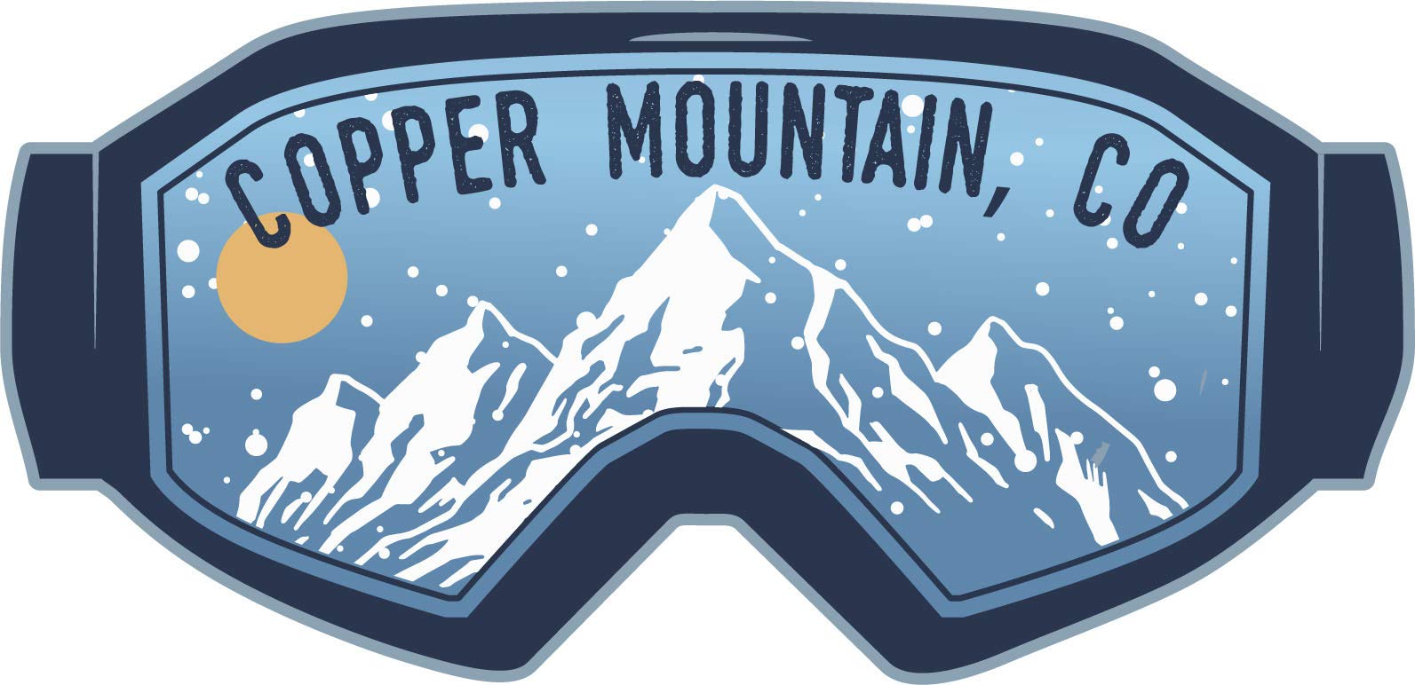 Copper Mountain Colorado Ski Adventures Souvenir 2 Inch Vinyl Decal Sticker Goggle Design