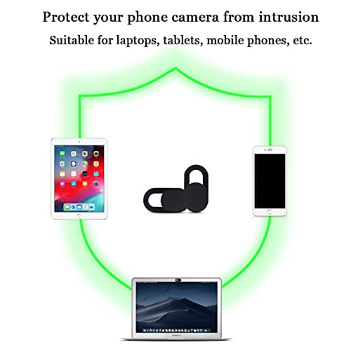 kkhouse 20PCS Mobile Phone Privacy Sticker Webcam Cover Shutter Magnet Slider Plastic for Phone Web Laptop Tablet Camera Cover (Black)