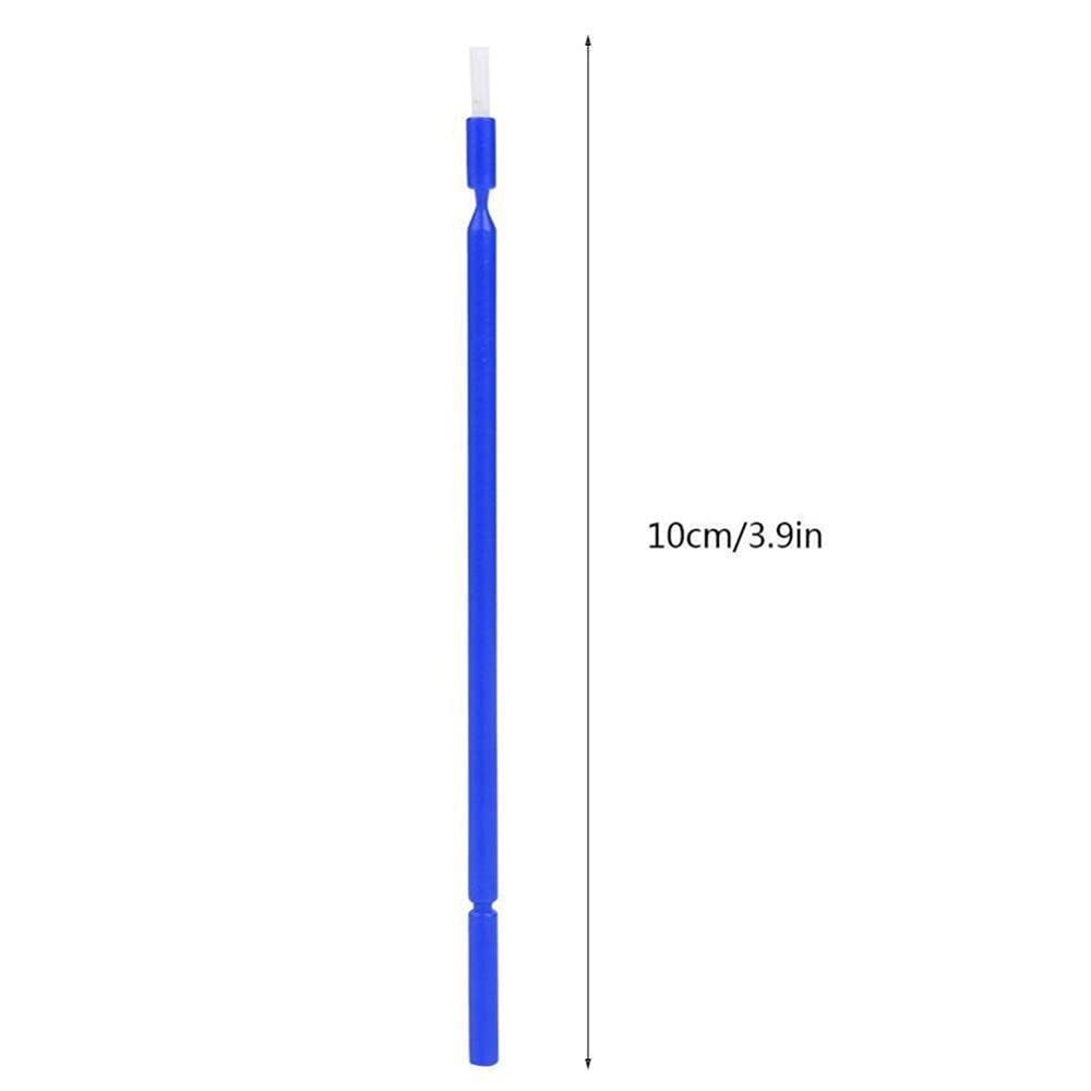 SeeFDENT 100pcs/Pack Blue Dental Micro Brush Disposable Material Applicators Dental Materials Long Eyelash Brush Makeup Tool(Blue Color)