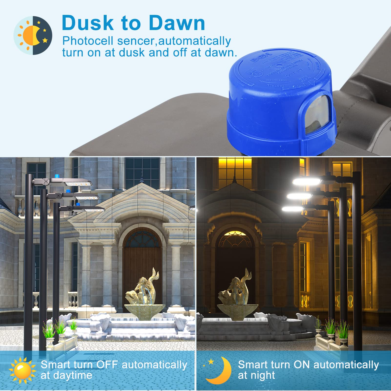 2Pack 200W LED Parking Lot Lighting 35000LM 5000K LED Pole Lights Outdoor with Dusk to Dawn, LED Parking Lot Lights Outdoor Pole Mount-๐ณ๐ฌ๐ฟ๐ ๐ช๐ฎ๐ฟ๐ฟ๐ฎ๐ป๐๐(Coverage: 55~75Ft at Height:25~35Ft)