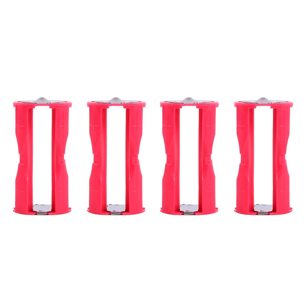 KIKYO Battery Converter, 4pcs 4AAA to C Size Parallel Battery Convertor Adapter Holder for Home Household Use