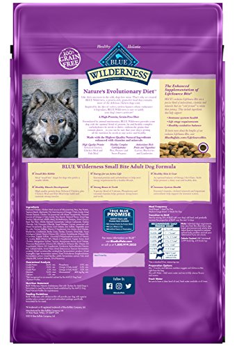 Blue Buffalo Wilderness High Protein, Natural Adult Small-Bite Dry Dog Food, Chicken 24-lb