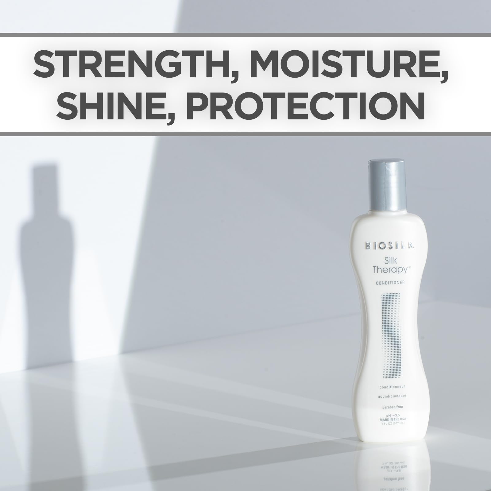 Biosilk Silk Therapy Conditioner, Moisturizes & Conditions Hair For Incredible Shine, Sulfate, Paraben, & Cruelty-Free, 7 Oz