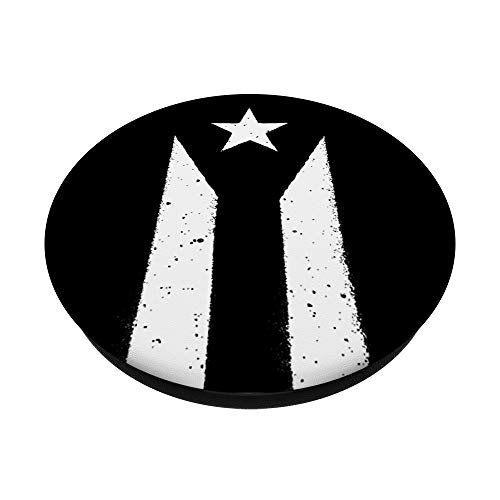 Black Puerto Rican Flag PopSockets PopGrip: Swappable Grip for Phones & Tablets
