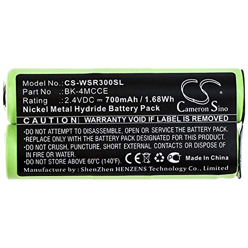 Estry 2.4V BK-4MCCE Battery Replacement for WATERPlK Sensonic Plus SR-3000 Sensonic Plus SR-3000E 900 Sonic Toothbrush BK-4MCCE Battery