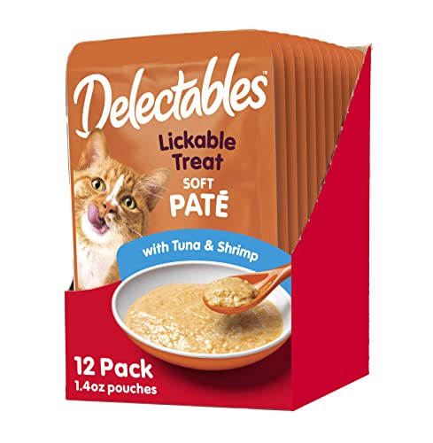 Hartz Delectables Soft Pate Tuna & Shrimp Cat Treats, 12 Pack