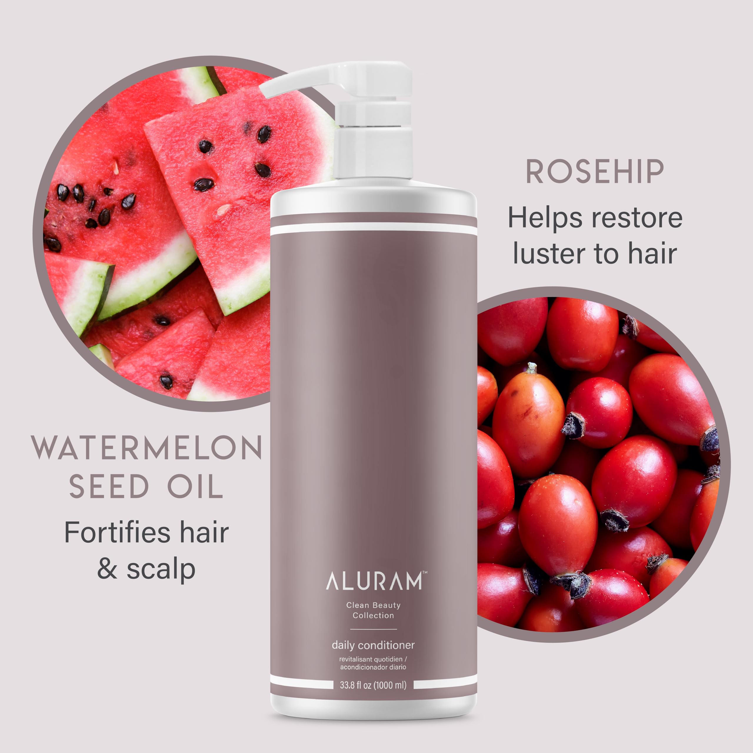 Aluram Coconut Water Daily Conditioner for Men and Women, Clean Hydration and Shine for All Hair Types, 33.8 Fl Oz