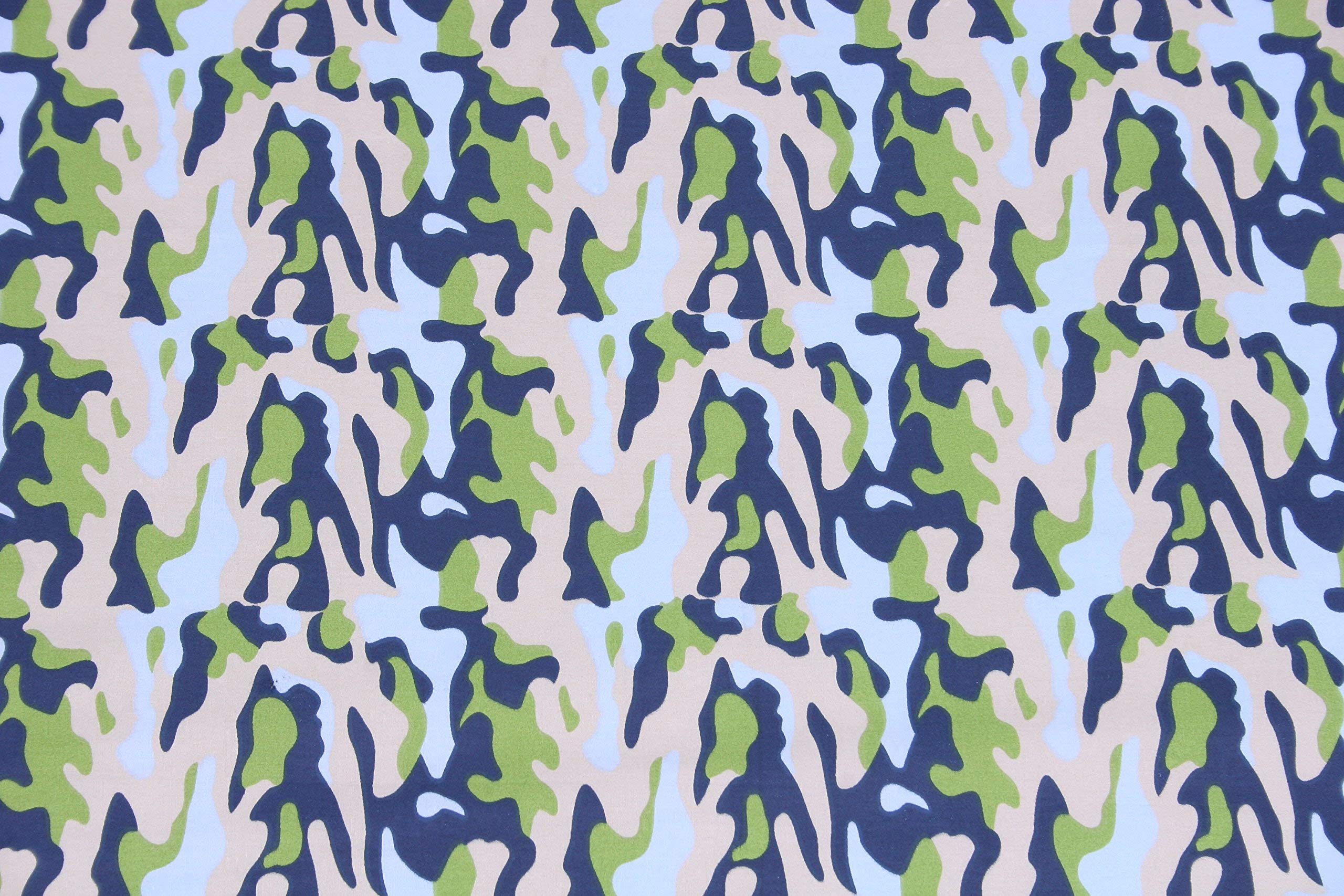 Bacati - 2 Pack Crib Fitted Sheets - CAMO Blue Navy Green Beige Soft Breathable 100% Cotton Percale Baby Sheets - Fits Standard 28 x 52 X 5 inches Crib & Toddler Mattresses