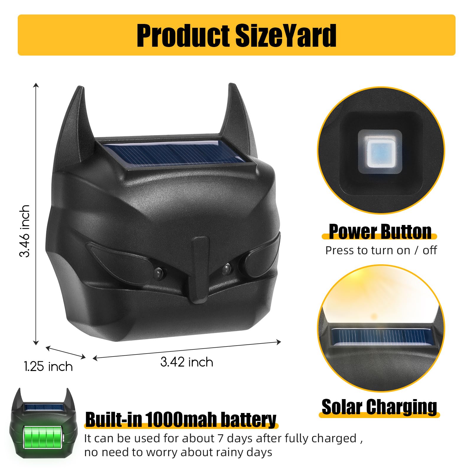 4 Pack Coyote Deterrent,Solar Nocturnal Animal Repeller Outdoor Predator Light for Chicken Coop Deer Repellent with Strobe Lights,Effective Guard Solar Predator Eyes Deterrent Lights for Raccoon Skunk