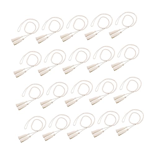 Artibetter 20pcs Hand-Woven Hanging Fringe Shower Curtain Decorative Knit Tie Window Trim Decorative Curtain Holdback Drapery Holdbacks Tassel Rope Decor Cotton White Handmade Tie Back Manual