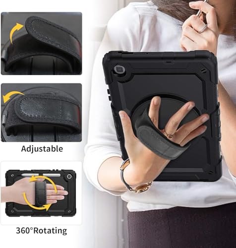 Herize S6 Lite Case 2024/2022/2020 with Screen Protector Pen Holder | Heavy Duty Shockproof Protective Cover W/Shoulder Strap
