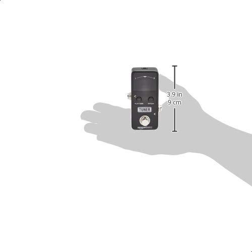 Amazon Basics Mini Tuner Pedal for Guitar and Bass, Black