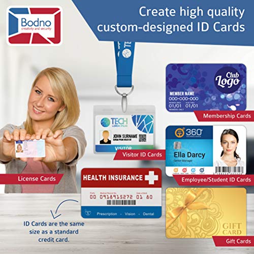 Bodno Evolis Primacy Single Sided ID Card Printer & Complete Supplies Package Bronze Edition ID Software