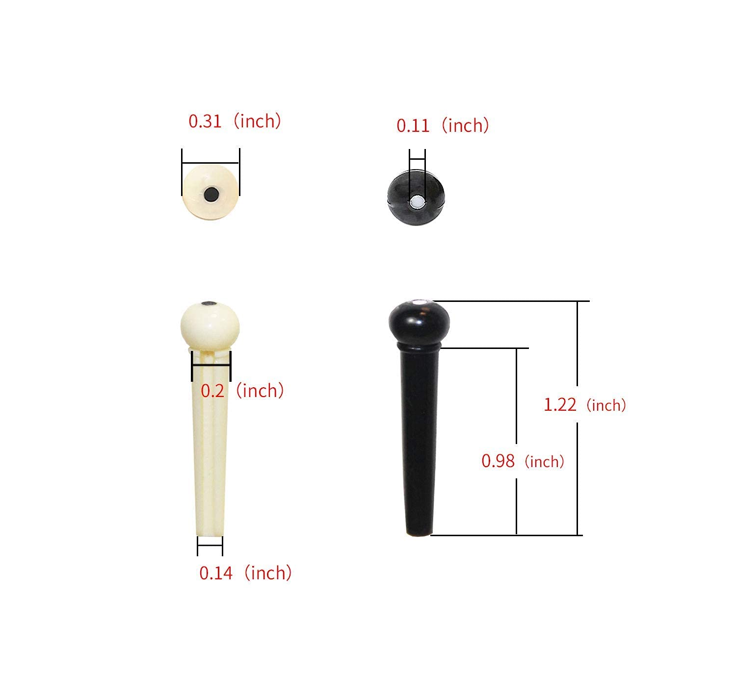 32pcs Acoustic Guitar Bridge Pins Pegs Puller Remover,Guitar Bridge Saddle nut Guitar Accessories Parts