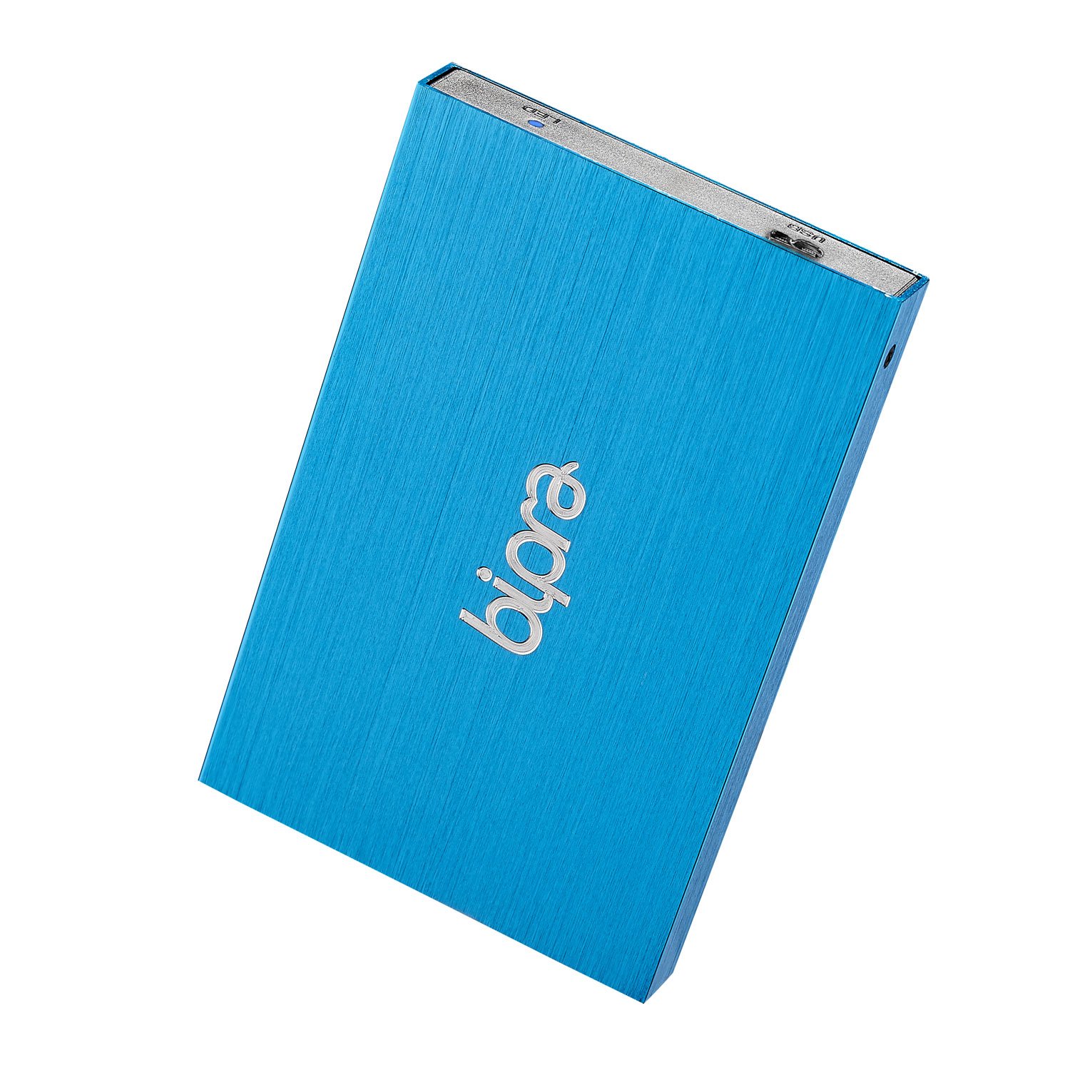 BIPRA (2 Pack) 2.5 Inch USB 2.0 Hard Drive Disk External Enclosure Case for 9.5mm & 7mm 2.5" SATA HDD and SSD (Black and Blue)