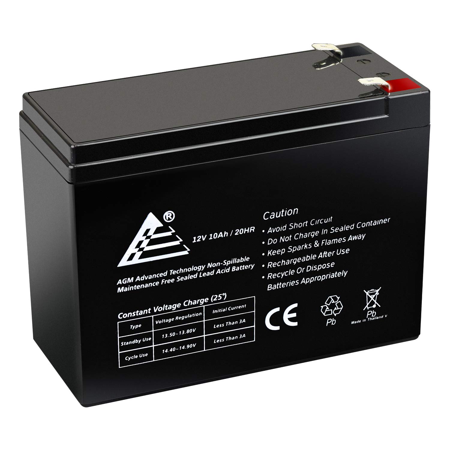 ExpertPower SLA Replacement Battery 12V 10AH AGM Battery- Sealed Lead Acid- Rechargeable & Maintenance Free ECI Power