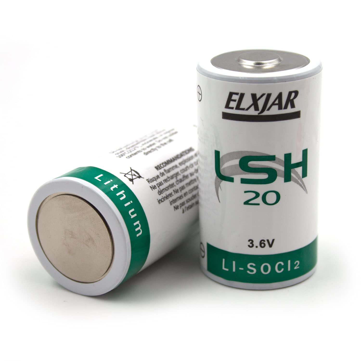 YUTSUJO (2-Pack) 3.6V 13Ah LSH20 D Size Lithium Thionyl Chloride Battery, Raised Positive and Flat Negative