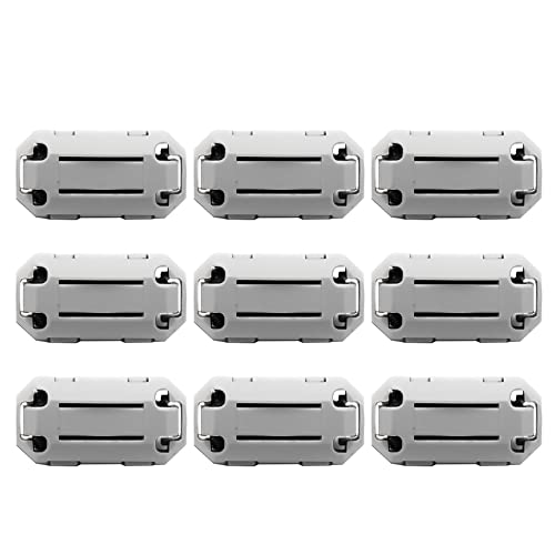 9 Pieces 3D Printer 1.75 Filament Filters, Filament Cleaner Filter Cleaner Blocks Flame Resistant Rubber Foam Wiped Off Debris for PLA ABS PETG or Other Printing Filaments, Gray