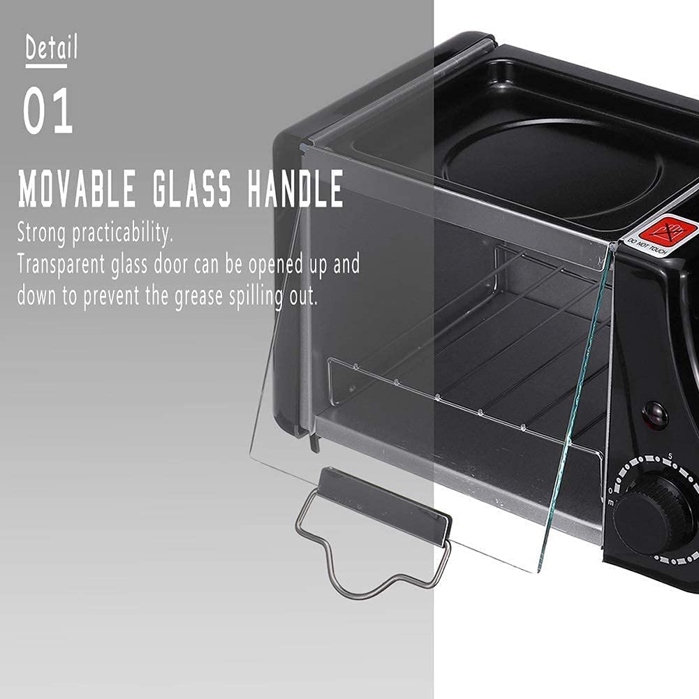 220 v 220W 2pcs Baking Pan 1.5L Mini Toaster Bread,Electric Oven Baking Frying Pan Eggs Omelette Kitchen Pizzas Bread Fries Cake