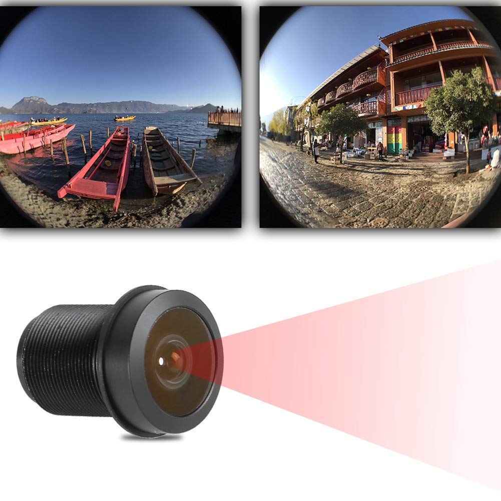 Replacement Cam Lens Fixed Lens Lens, Home Protection Camera Lens, Home Security Camera System 1.44mm 1/2.5 Wide Angle for Home CCTV Surveillance Camera