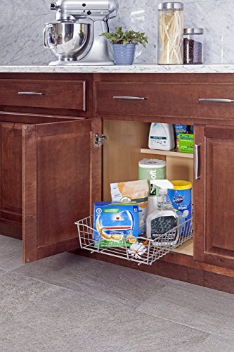 ClosetMaid 3087 14-Inch Wide Cabinet Organizer, Nickel