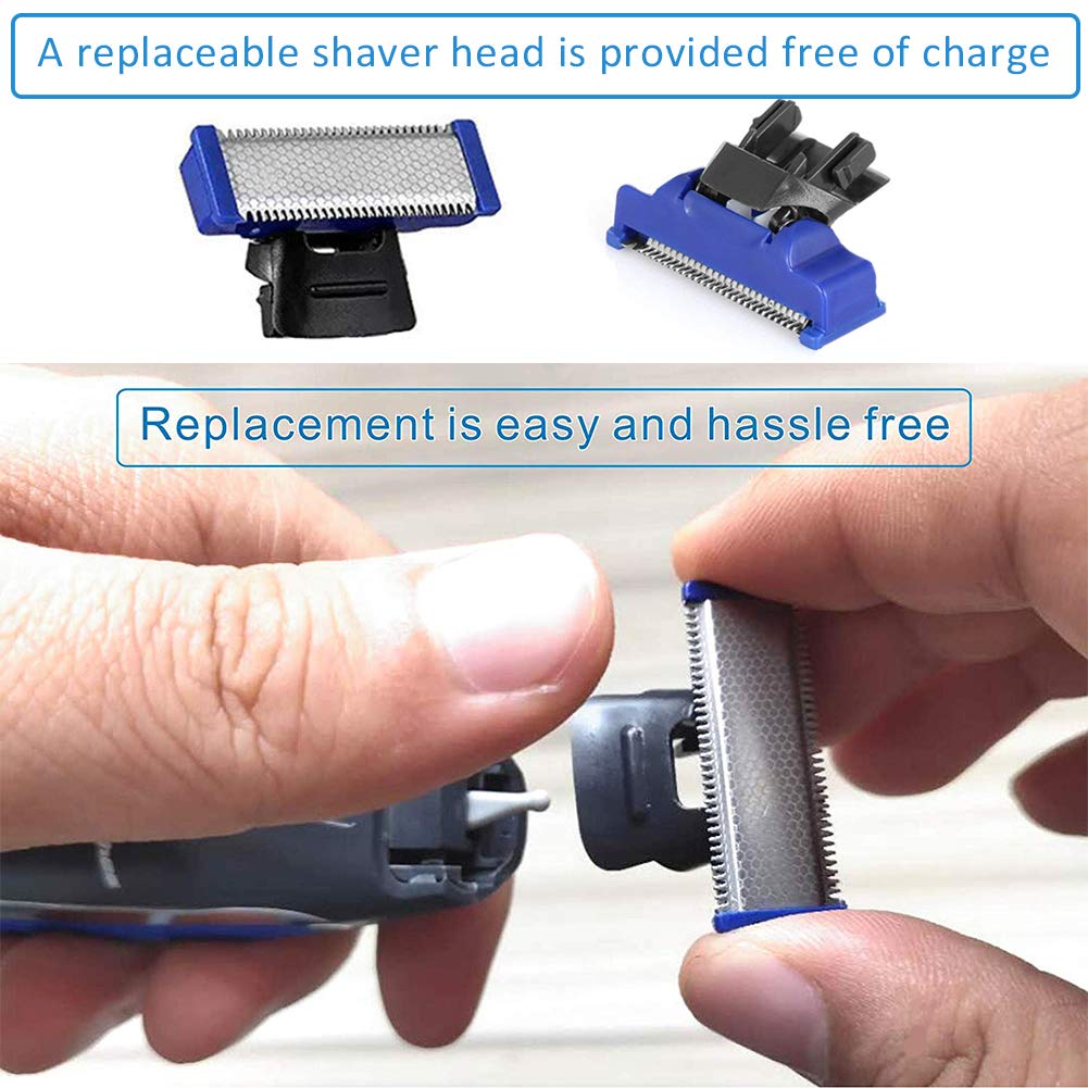 Replacement Heads for Old Version of Microtouch Solo Mens Shaver Electric Micro Trimmer (Pack of 6)
