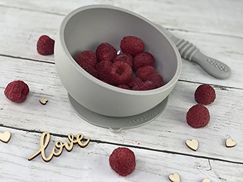 otterlove Silicone Baby Bowl & Spoon Set - Perfect for Baby Led Weaning - 100% Pure Platinum LFGB Silicone with NO Fillers