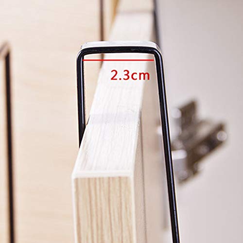 Connoworld Double Layer Kitchen Cabinet Iron Shelf Chopping Board Storage Rack Towel Holder Black