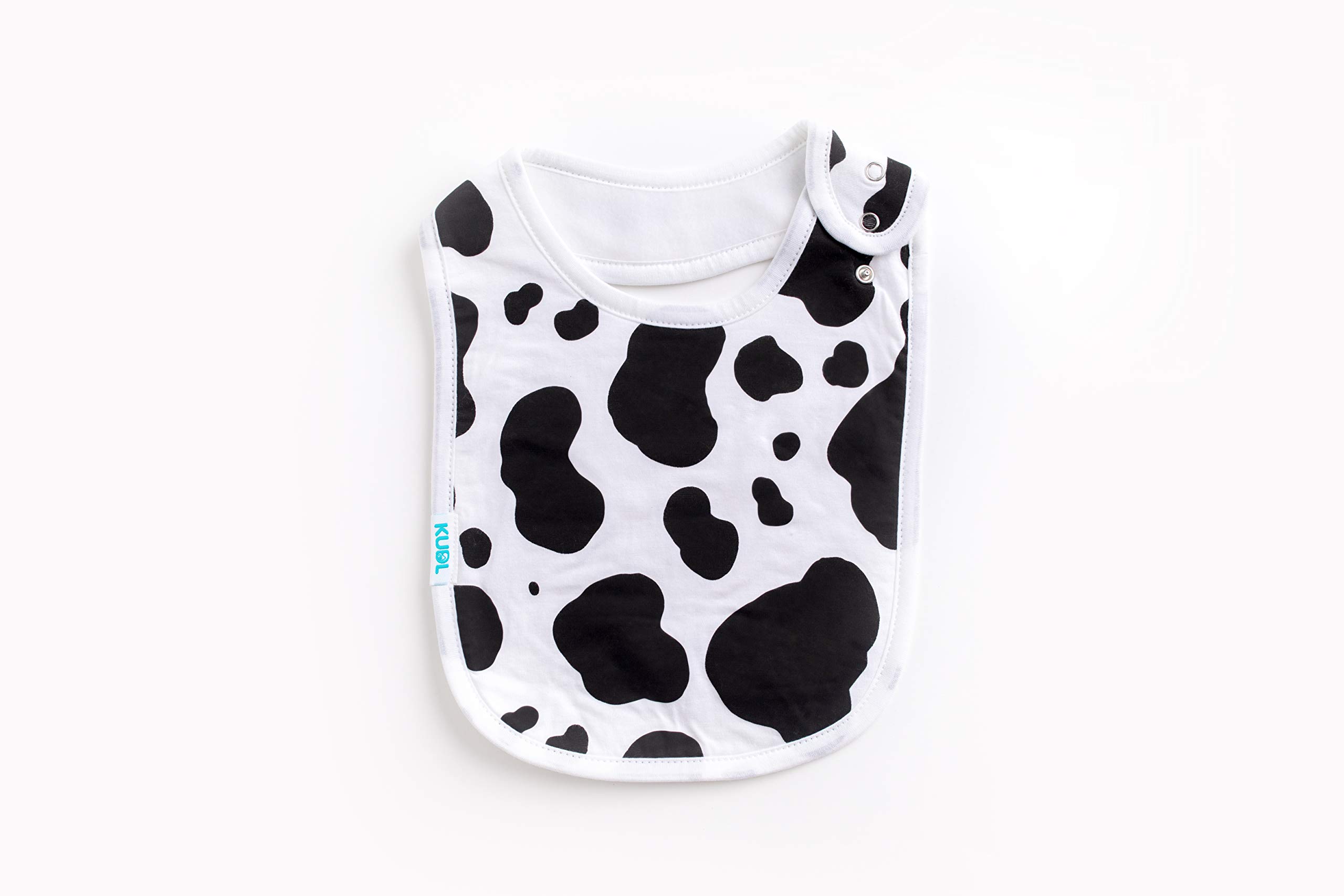 KUDL Baby Bib Large Toddler Burpy Absorbent Feeding Reflux Drool Teething Snap Button (Farm)