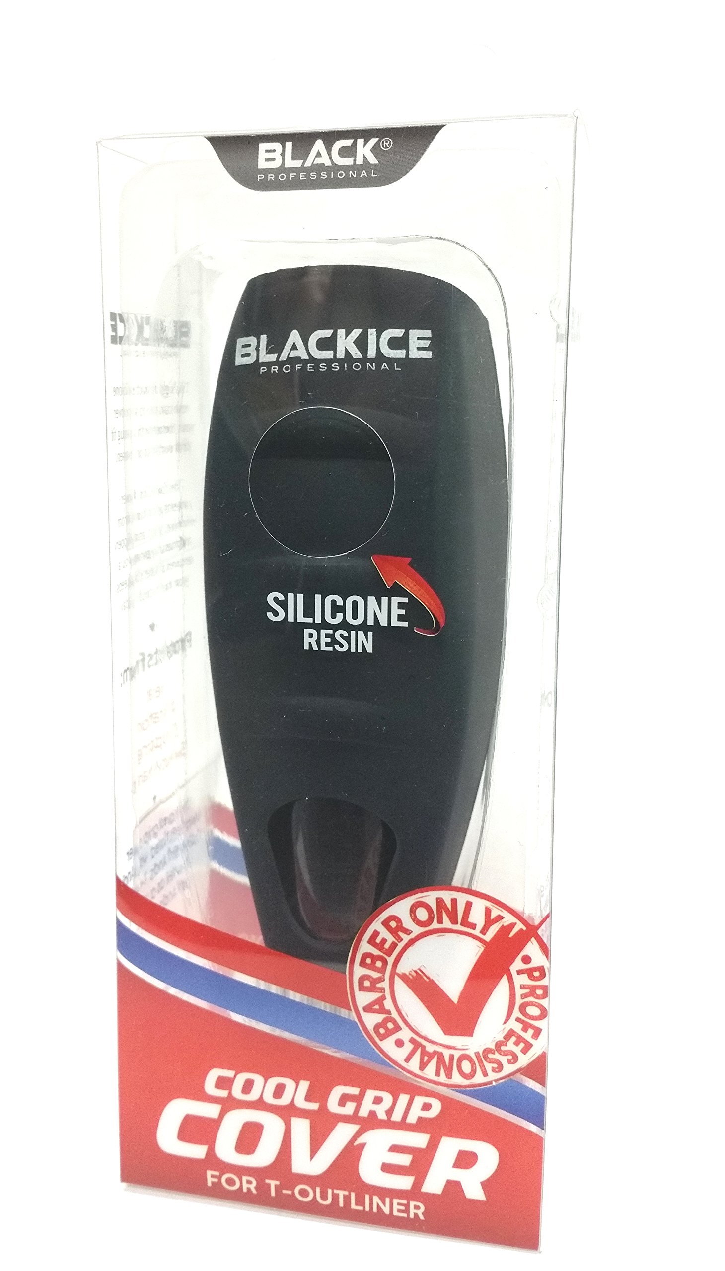 Black Ice Professional Barber Silicone Cool Grip Cover for Andis T-Outliner, Blackout, and Outliner II Trimmer
