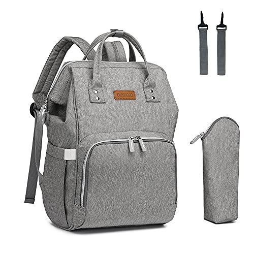 OUSIJOJO Diaper Bag Backpack Diaper Bags for Baby Girl Boy Baby Diaper Changing Backpacks Maternity Diaper Bags Mommy Nappy Bag,Gray