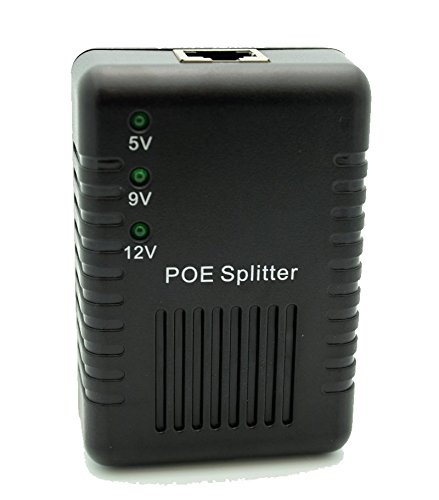 Amcrest Active PoE Splitter Adapter, IEEE 802.3af compliant, Up To 100 meters, 5V / 12V Output
