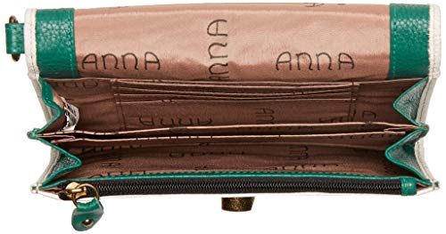 Anna by Anuschka Hand Painted Women’s Genuine Leather - Vintage Wristlet Clutch - Vintage Botanical