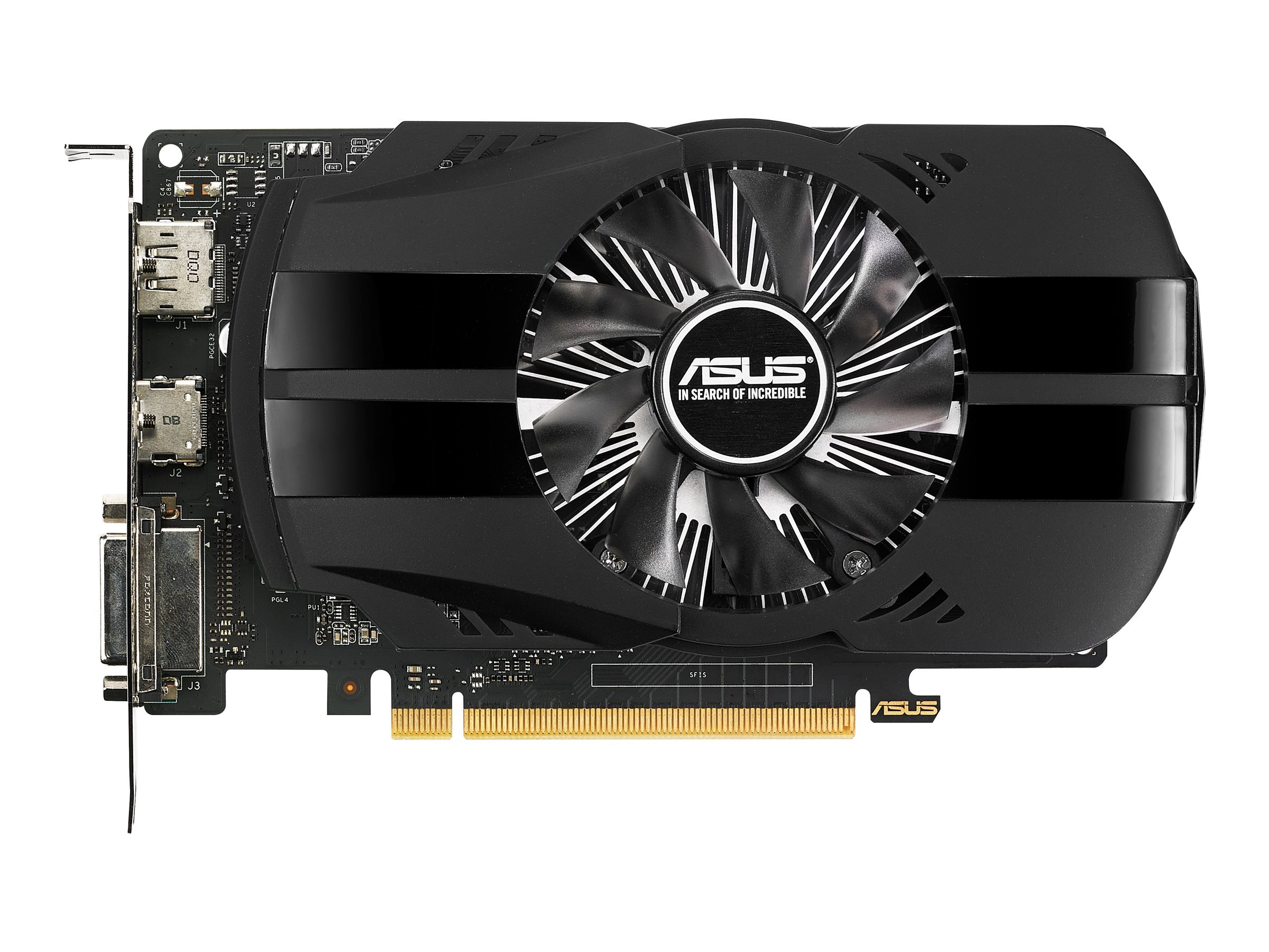 ASUS Geforce GTX 1050 2GB Phoenix Fan Edition DVI-D HDMI DP 1.4 Gaming Graphics Card (PH-GTX1050-2G) Graphic Cards