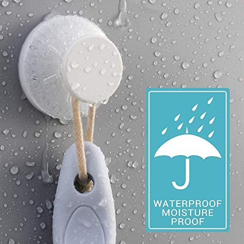 LUXEAR Suction Cup Hook, 4Pack Shower Suction Hooks, Waterproof Shower Hooks for Bathroom, Vacuum Suction Hook for Kitchen, Removable Wall Hooks for Window Glass Door, Garland Towel Loofah Bag, White