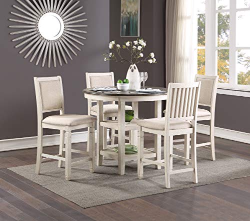 Lexicon Braun Counter Height Chair (Set of 2), Antique White