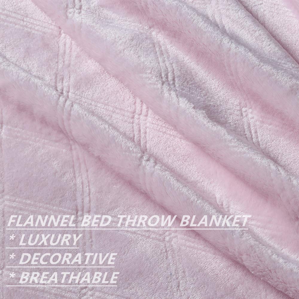 CREVENT Plush Super Soft Lightweight and Breathable Baby Blanket for Girls Infants Stroller Crib Bed Spring Summer All Seasons Use(30"X40" Pink)
