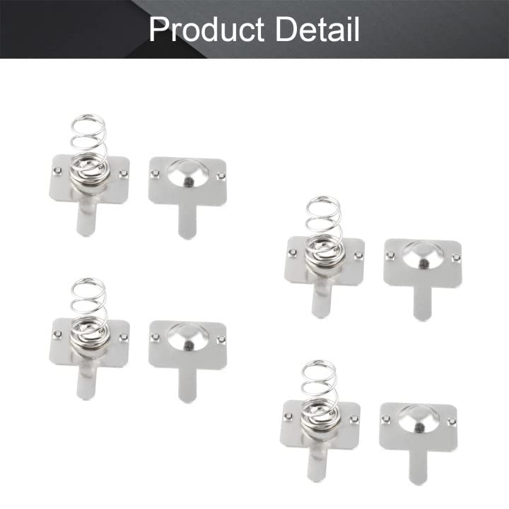 Fielect 20Pairs AA Battery Spring Plate AA Battery Positive Negative Conversion Spring Contact Nickeling Plate 13.0mmx11.5mm