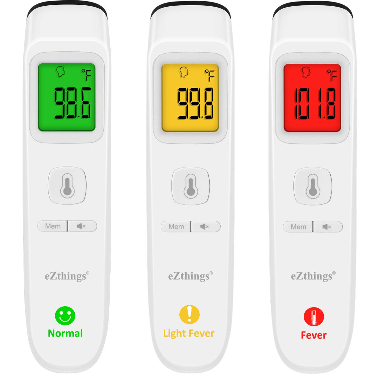 eZthings Forehead Thermometer Medical Non Touch Infrared with Fever Alarm