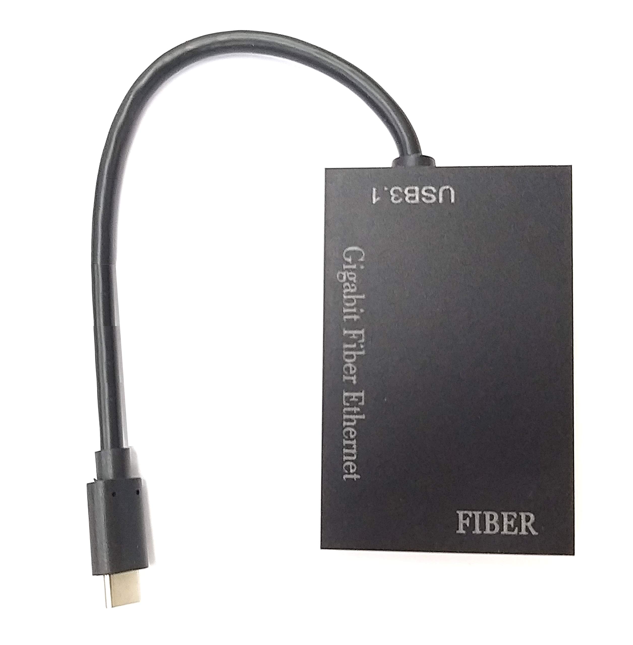 HINYSENO Type-C to SFP Gigabit Fiber Ethernet Adapter 10/100/1000Mbps RJ-45 Type C Gigabit Ethernet Network Card