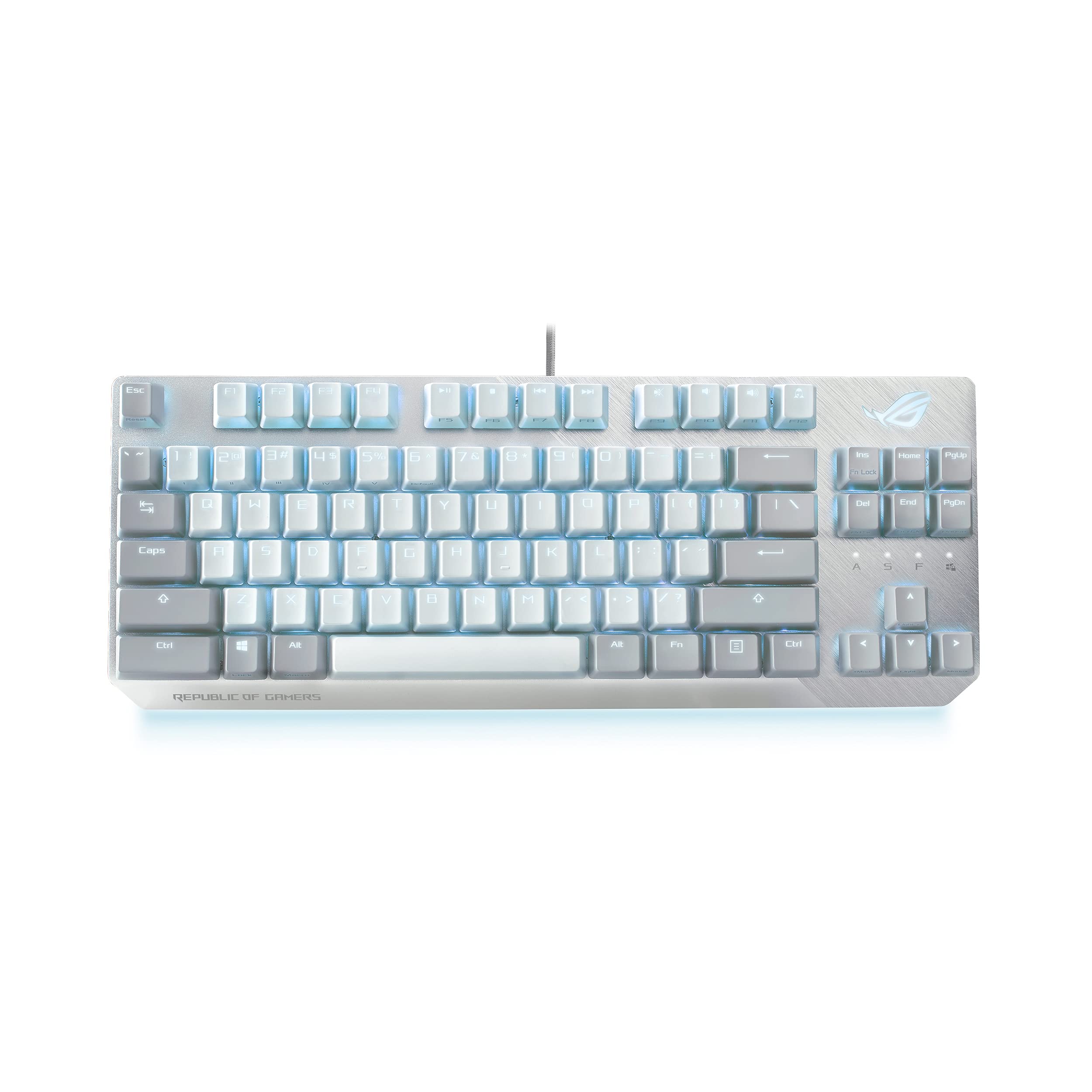 ASUS ROG Strix Scope NX TKL Moonlight White Wired Mechanical RGB Gaming Keyboard | ROG NX Brown Tactile Switches, Aluminum Frame, Aura Sync Lighting, Tenkeyless Design, Quick Toggle Media Keys