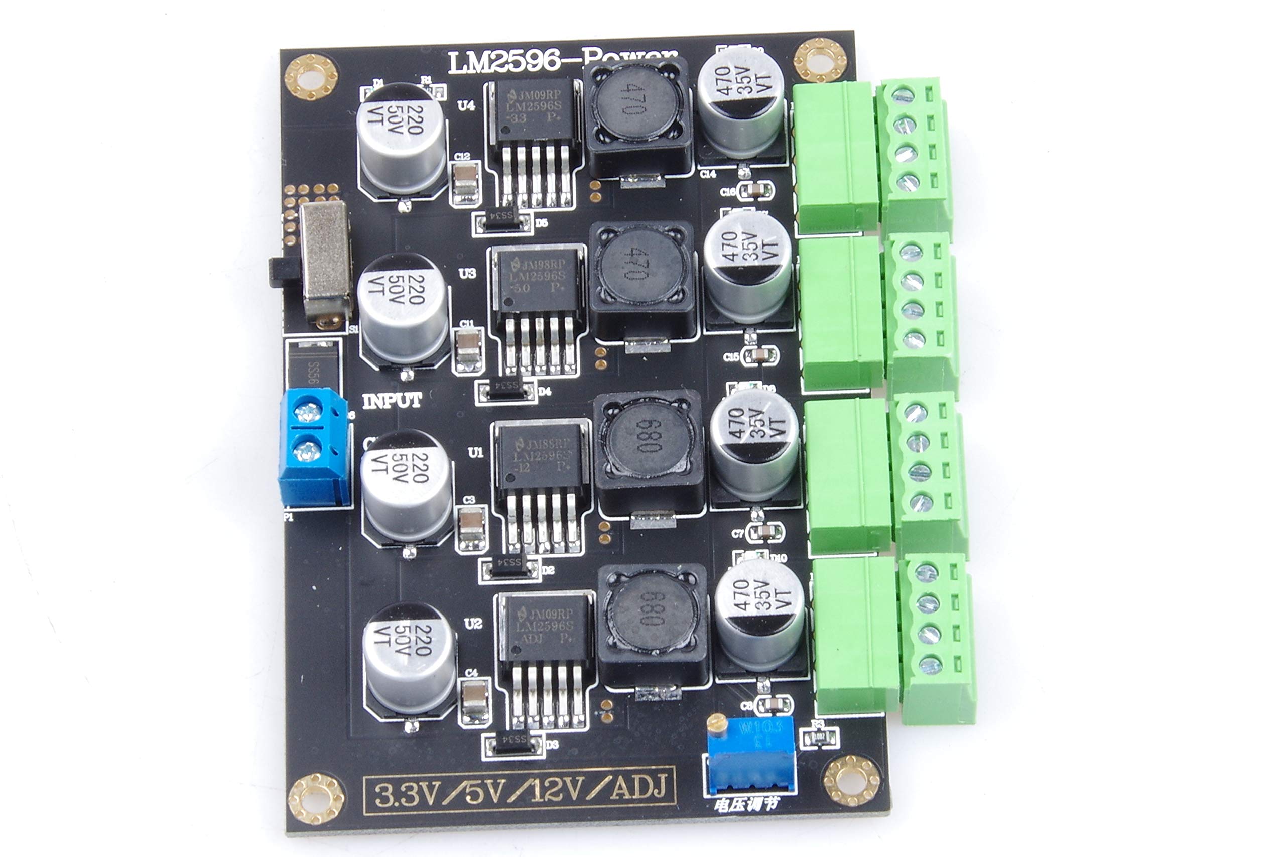 KNACRO LM2596 DC DC Converter Multi Channel 3.3V 5V 12V ADJ (Vin-1) Adjustable Output Switching Power Supply Step-Down Power Supply Module