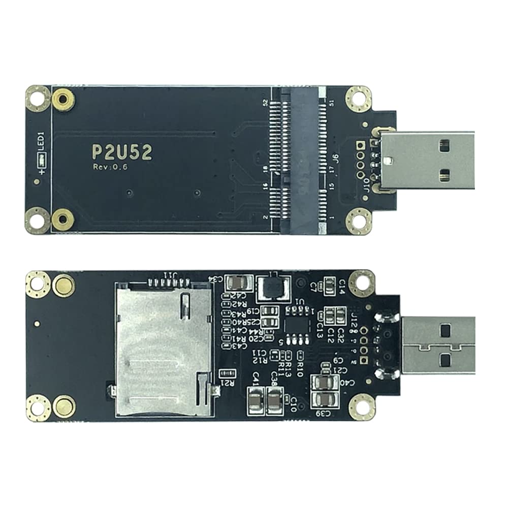 EXVIST 4G LTE Industrial Mini PCIe to USB Adapter W/SIM Card Slot for WWAN/LTE 3G/4G Module Applicable for M2M & IoT Applications Like Raspberry Pi Industrial Router IP Camera Digital Signage etc.