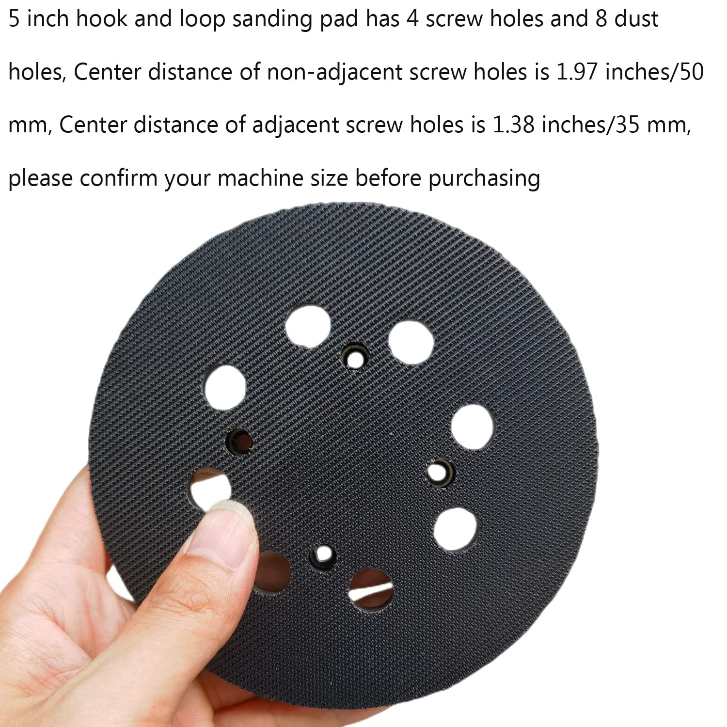 5 Inch Replacement Sander Pad for CRAFTSMAN CMCW220B & CMEW231 Sander - 5" 8 Hole Hook and Loop Sanding Pad for Woodworking and Metalworking Sander (1 Pack)