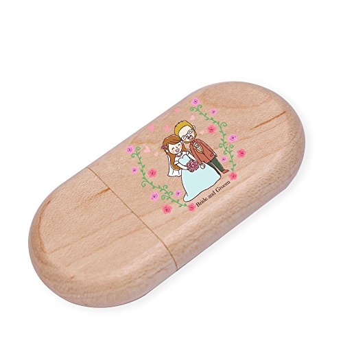 Custom Logo Wood USB Flash Drive 16GB Wooden Pendrive Stick USB Box (16GB X 5PCS)