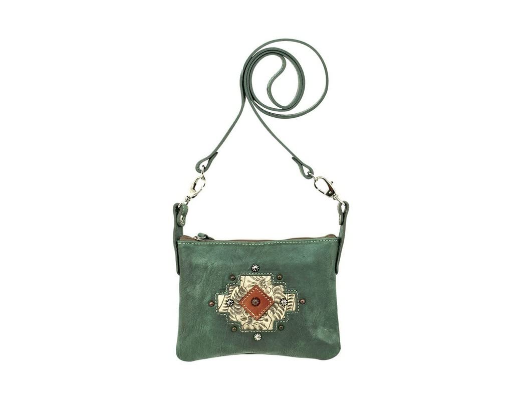 American West Womens Navajo Soul Trail Rider Crossbody/Hip Bag (Turquoise)