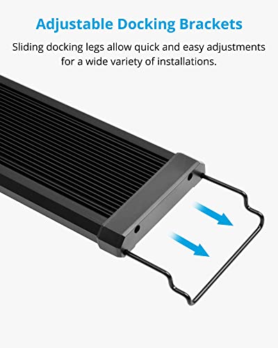 NICREW ClassicLED Marine Aquarium Light, LED Light with Dual-Channel Timer for Saltwater Fish and Reef Tanks, 18 to 24-Inch, 20-Watt