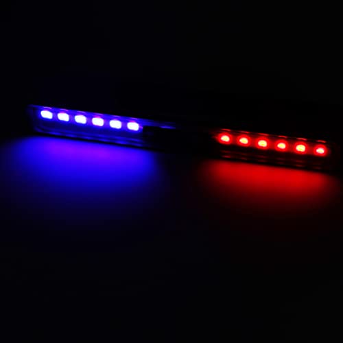 Aolyty Solar Lights Outdoor, 3 Work Modes Solar Strobe Lights Waterproof Wall Light Solar Warning Lights Bright White Light/Red & Blue Light Flashing 2 Pack for Garden Patio Yard Front Door Home
